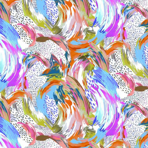 rainbow collection wispy - Spoonflower