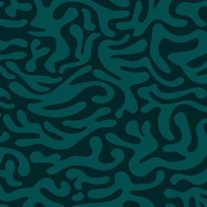 Emerald Green Doodles / Big Scale | Spoonflower