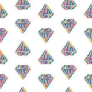Diamond Geometric Rainbow small | Spoonflower