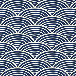 Japanese Traditional Dark Half Circles - Spoonflower