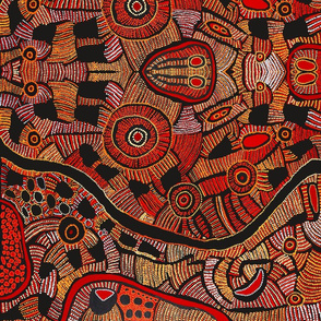 Shaman Peyote Vision - 36x28 - Spoonflower