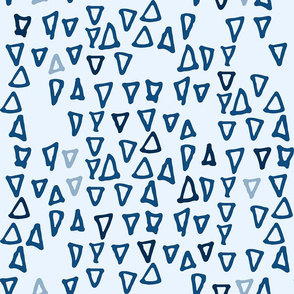 Classic Blue mini Triangle Ice - Spoonflower