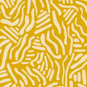 Abstract Lines - Mustard - Spoonflower