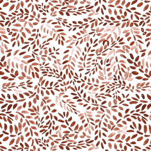 Rust Watercolor Vines - Spoonflower