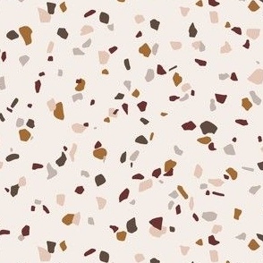 Terrazzo spaced // Copper, blush, - Spoonflower