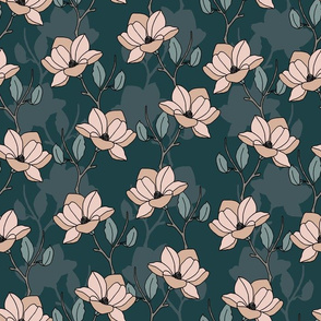 Magnolia Shadow | Spoonflower