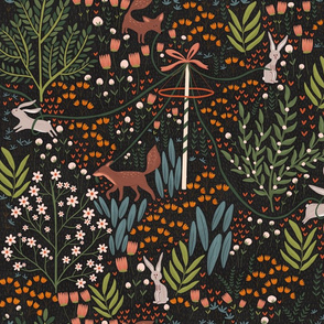 Midsummer - Midnight - Maypole | Spoonflower