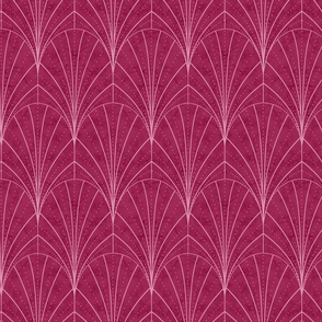 Art Deco Waterfalls // Raspberry | Spoonflower
