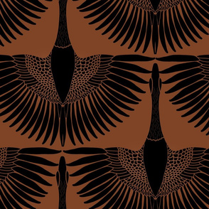 NENE GOOSE Large Rust - Spoonflower