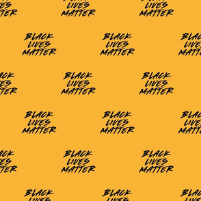 BLM BlackLivesMatter Pattern Yellow - Spoonflower