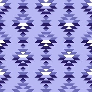 Very Peri bohemian aztec vertical rows | Spoonflower