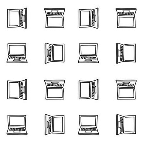 laptop -bw - Spoonflower