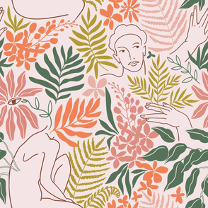 Elegance tropical woman - Spoonflower