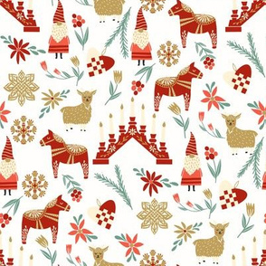 god jul scandi christmas fabric - nordic - Spoonflower