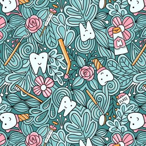 tooth fabric, wallpaper & home decor - Spoonflower