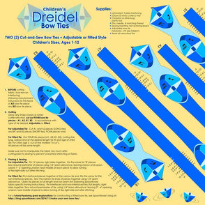 Children's Dreidel Bow Ties | Spoonflower