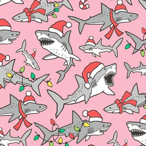 Christmas Holidays Winter Sharks Shark | Spoonflower