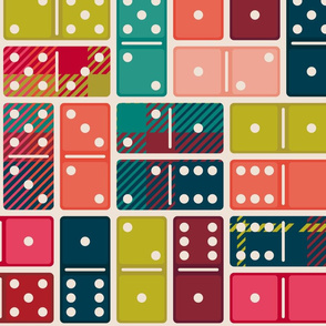 Playing Plaid Dominos - Spoonflower
