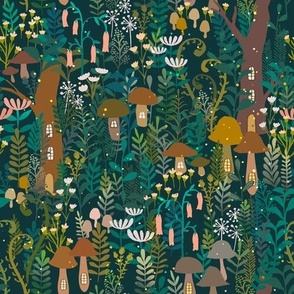 The Small Forest World - small scale - Spoonflower