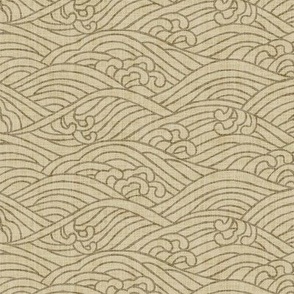 Wave (large) - Beige - Spoonflower