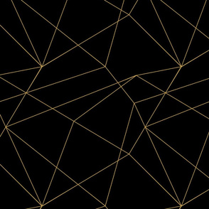 Black Gold Geo Abstract Lines Seamless | Spoonflower