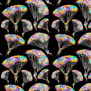 Paragliding fabric black - Spoonflower