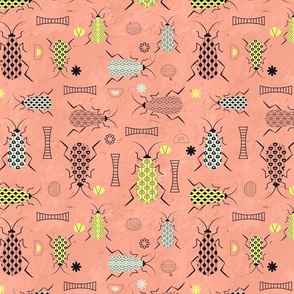 Retro Atomic Bugs - Spoonflower