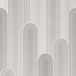 Art Deco Rounded Columns -grey-large - Spoonflower