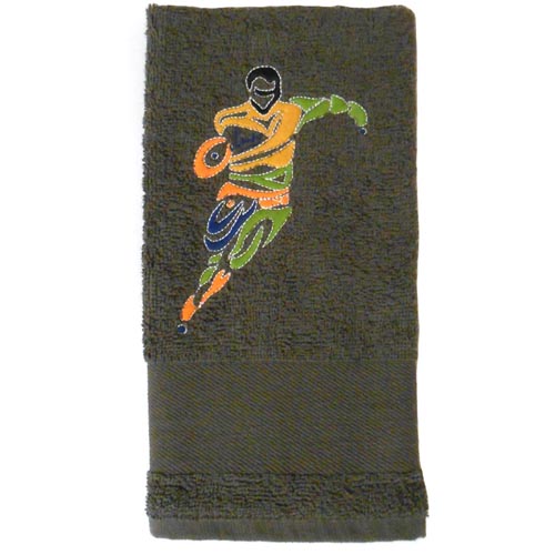 Rugby Embroidered Hand Towel - Grey | Sporting-Gifts