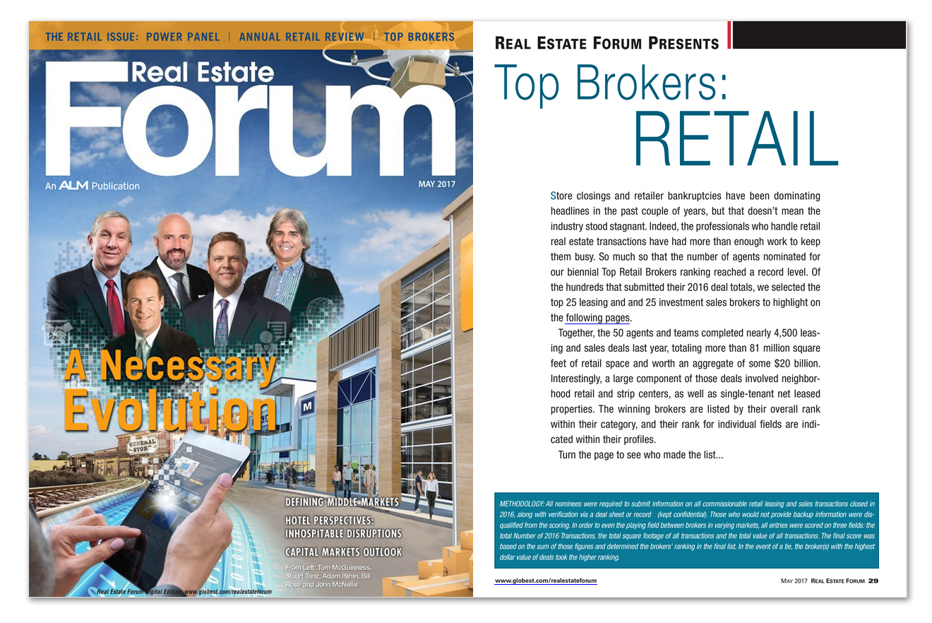 SRS Brokers: Real Estate Forum's Top List Recognition | Commercial Partners