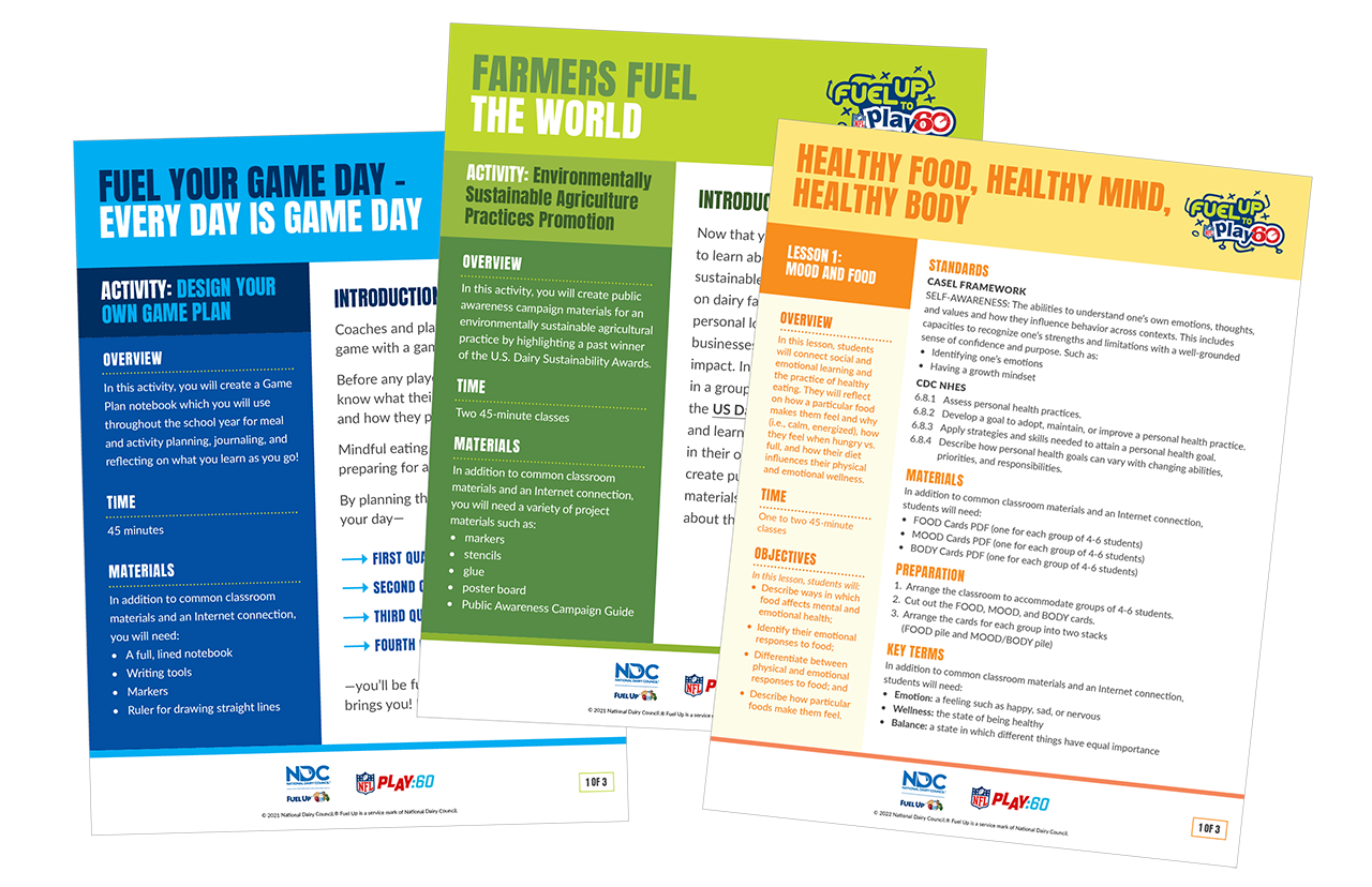 Fuel Up to Play 60 Sign Up for Lesson Plans
