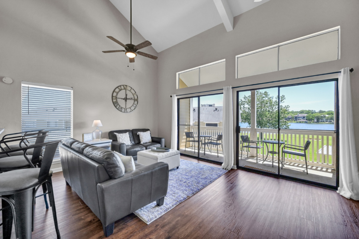 Montgomery Vacation Rental | Lake-View Condo with Balcony, Pool, Lake ...