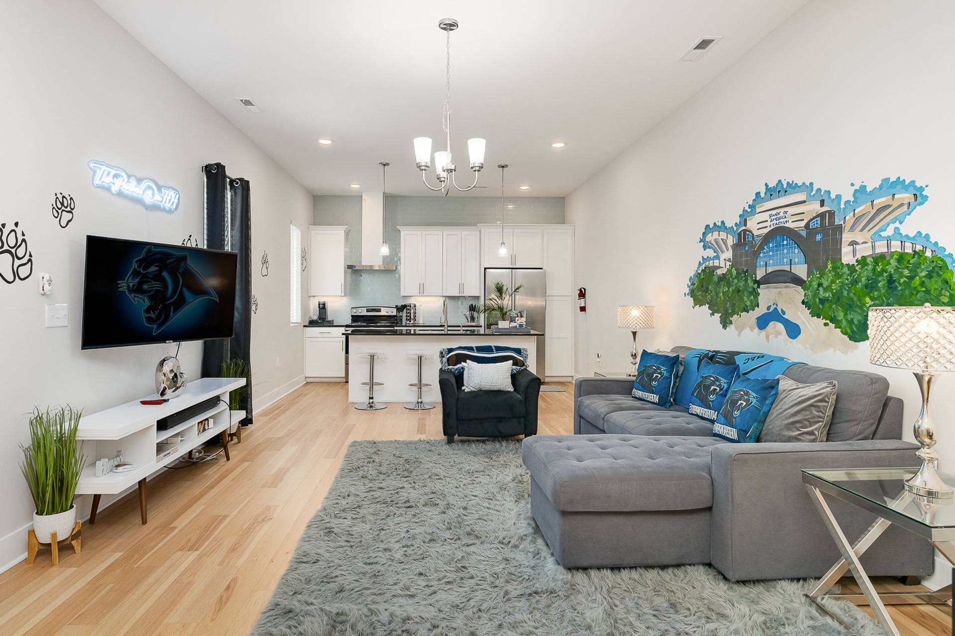 Panthers-themed Oasis With Skyline Views - Stylish Urban Retreat - Charlotte, NC