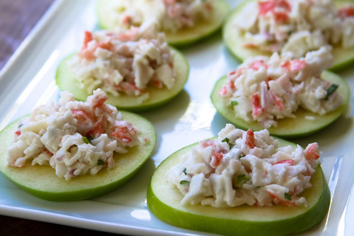 Apple Canapes with Crab and Sour Cream - Odyssey Brands