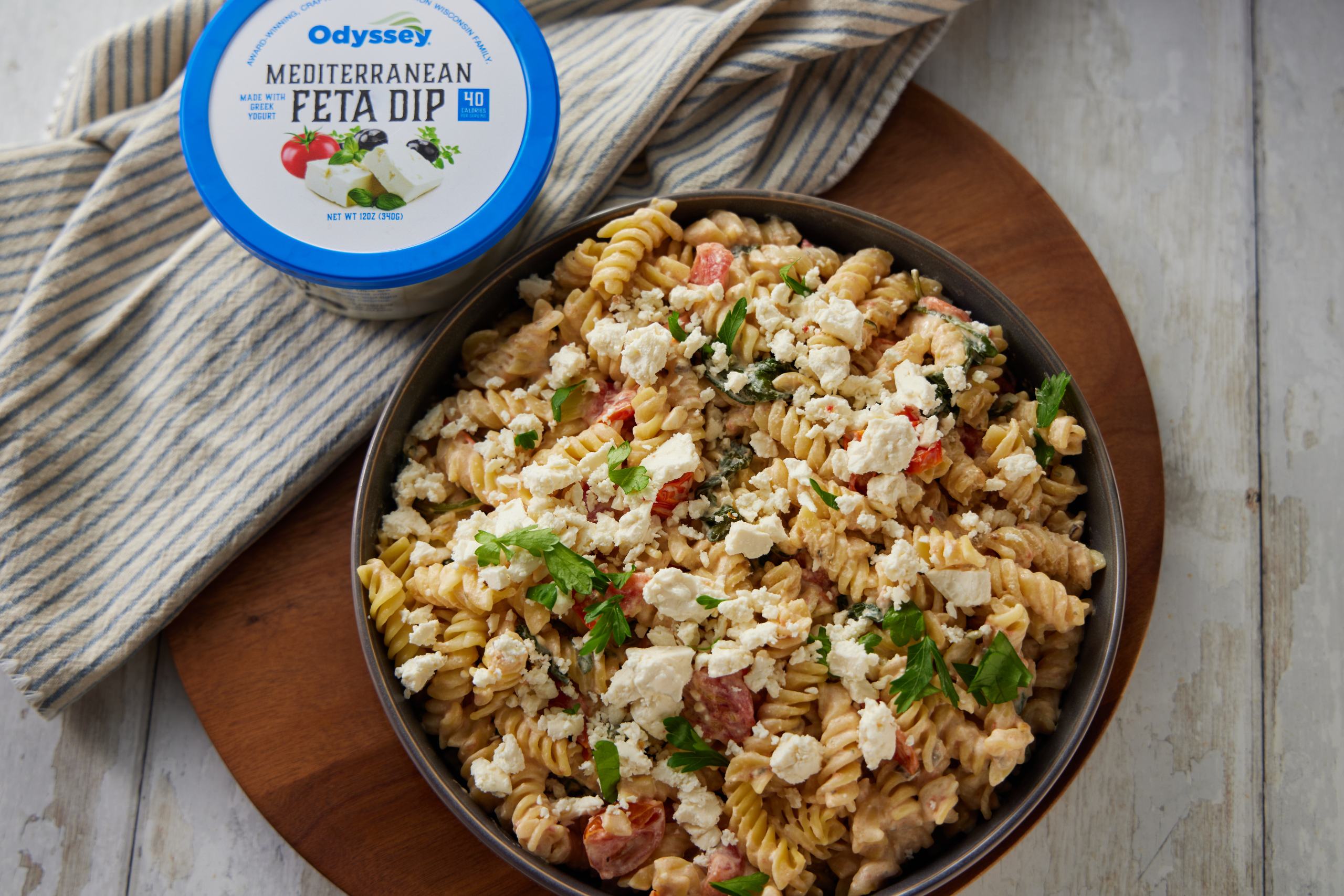 Mediterranean Feta Dip Pasta - Odyssey Brands
