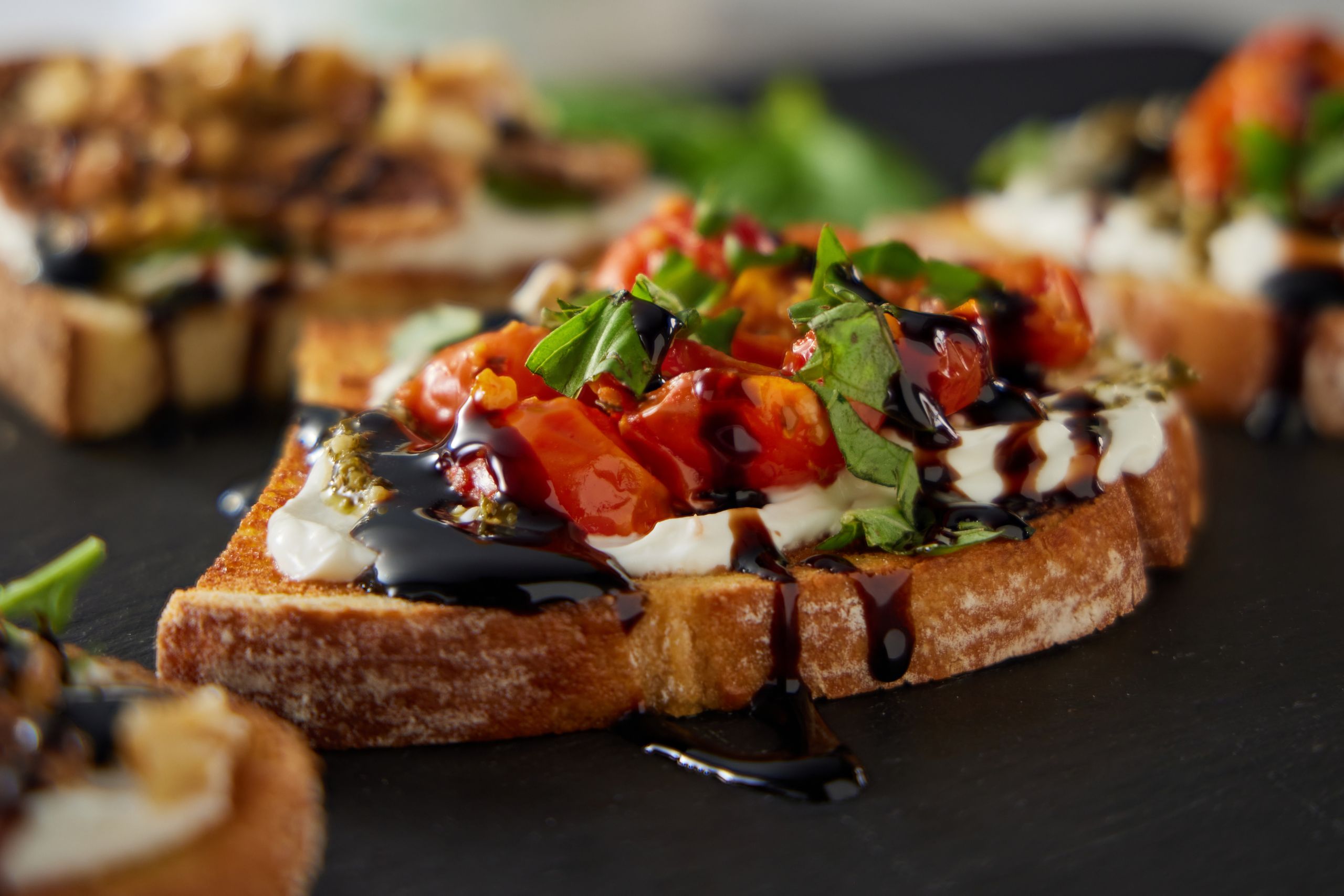 Labneh Toast with Tomatoes and Pesto - Odyssey Brands