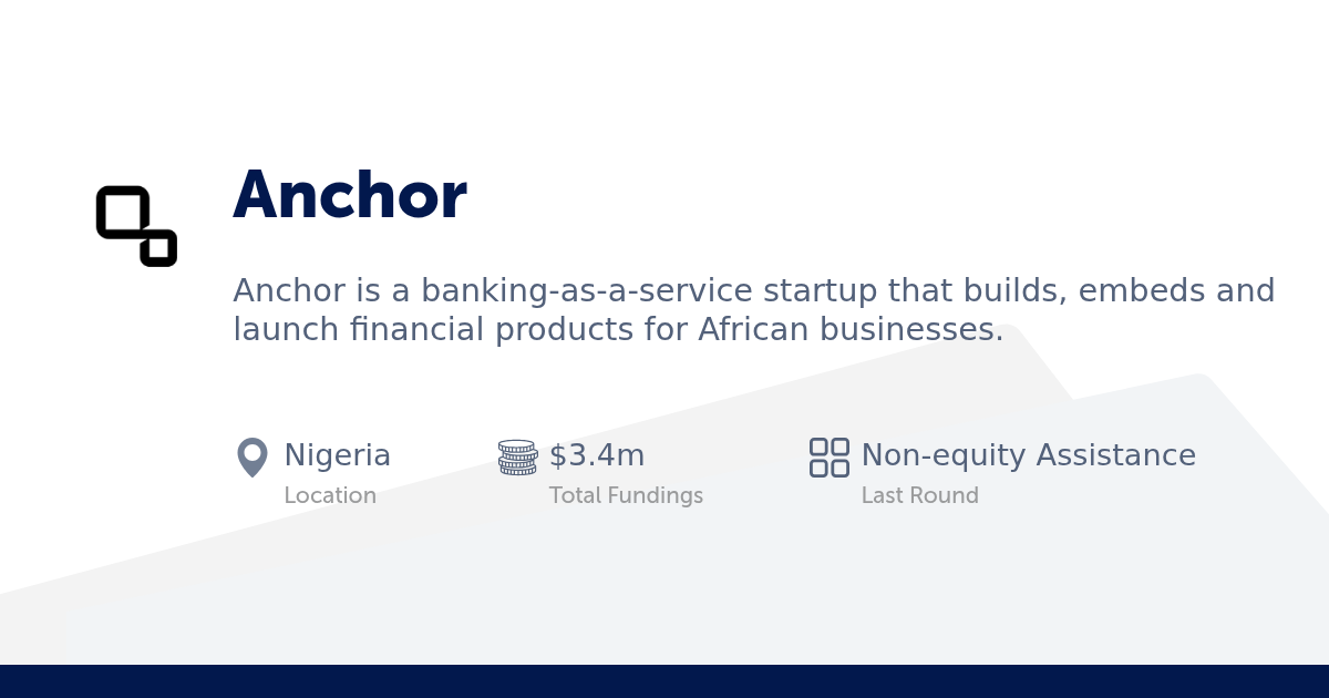 Anchor Company Profile, Lagos Banking Startup, Founders and Funding ...