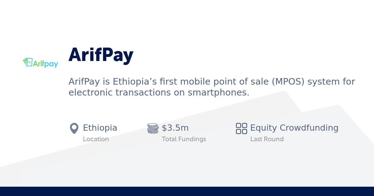 ArifPay - Overview, Financials, Competitors - StartupList Africa