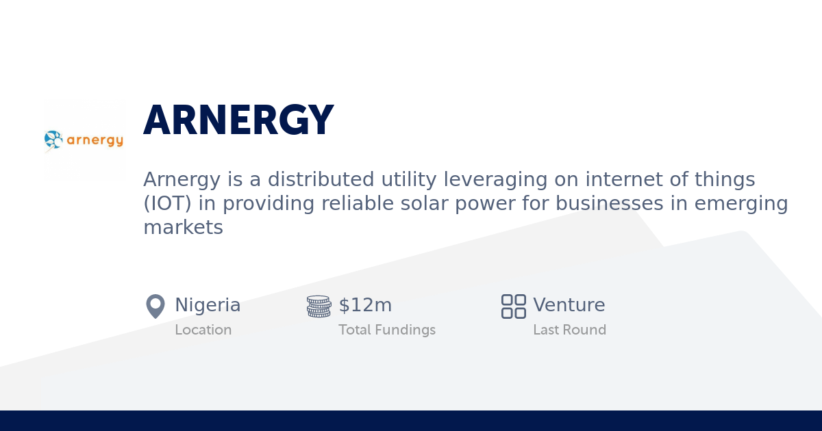 ARNERGY - Overview, Financials, Competitors - StartupList Africa