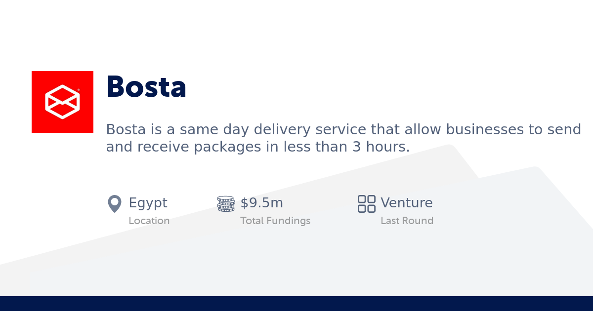 Bosta - Overview, Financials, Competitors - StartupList Africa