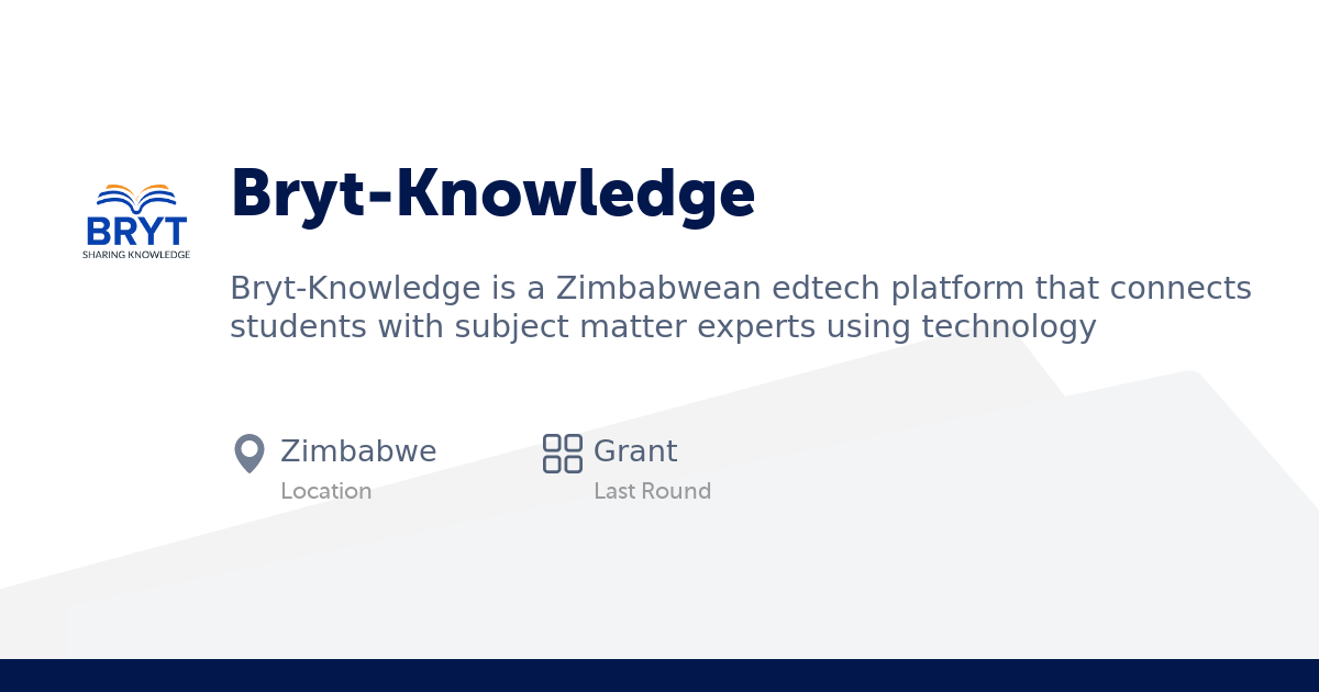 Bryt-Knowledge - Overview, Financials, Competitors - StartupList Africa
