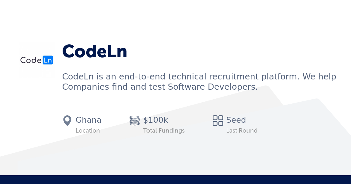 CodeLn - Overview, Financials, Competitors - StartupList Africa