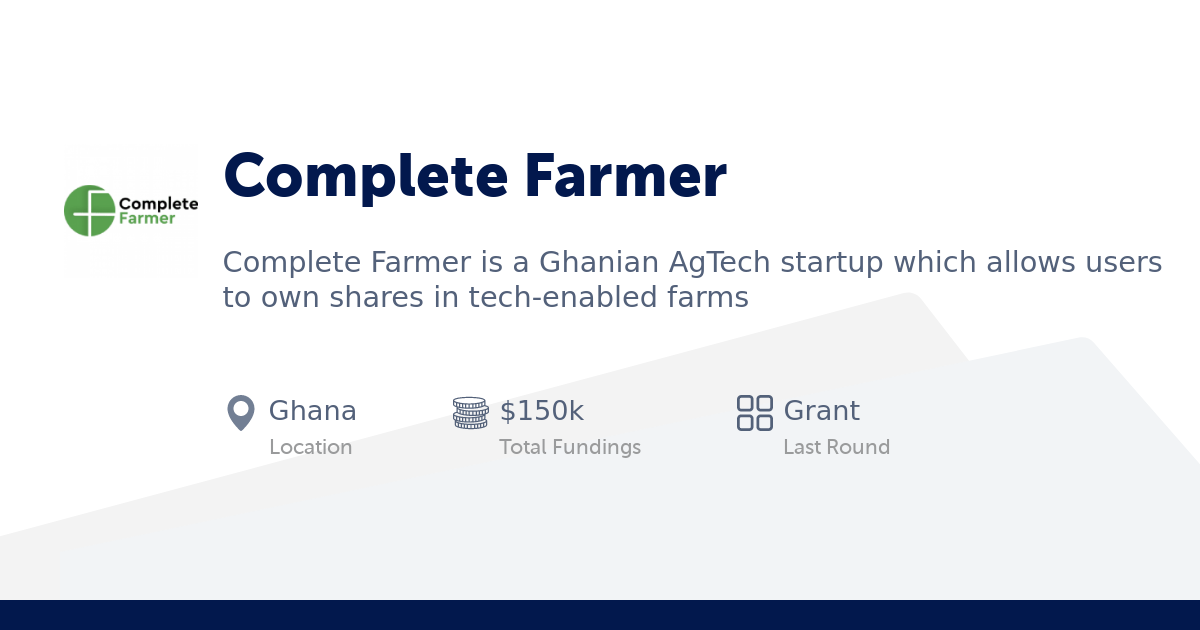 Complete Farmer - Overview, Financials, Competitors - StartupList Africa