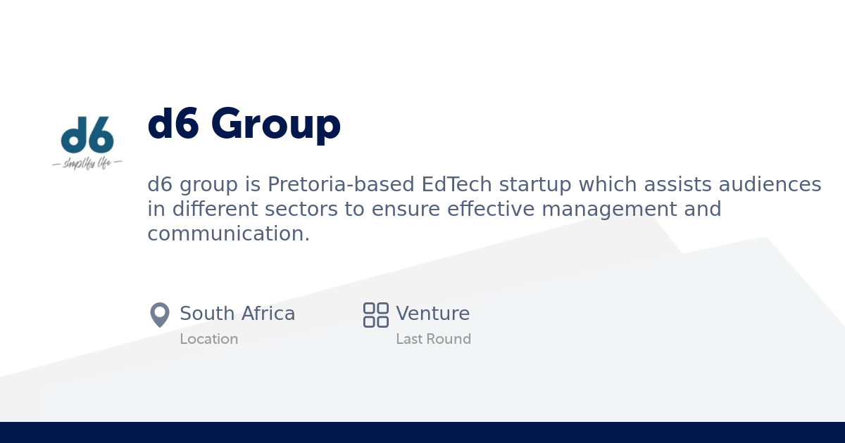 d6 Group - Overview, Financials, Competitors - StartupList Africa