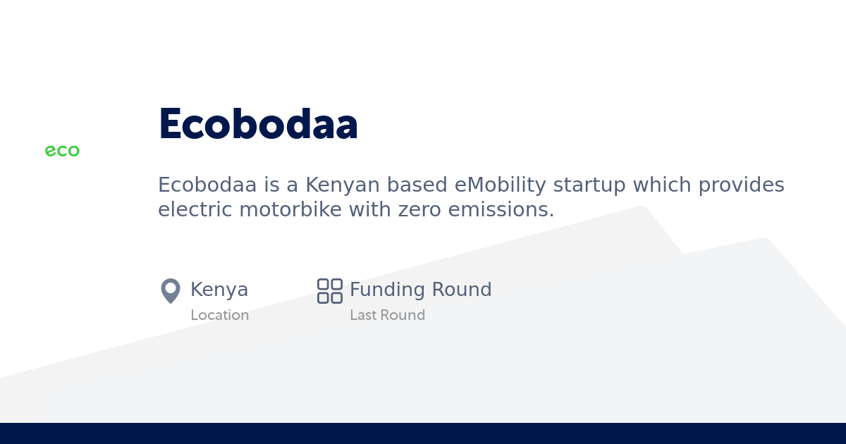 Ecobodaa - Overview, Financials, Competitors - StartupList Africa