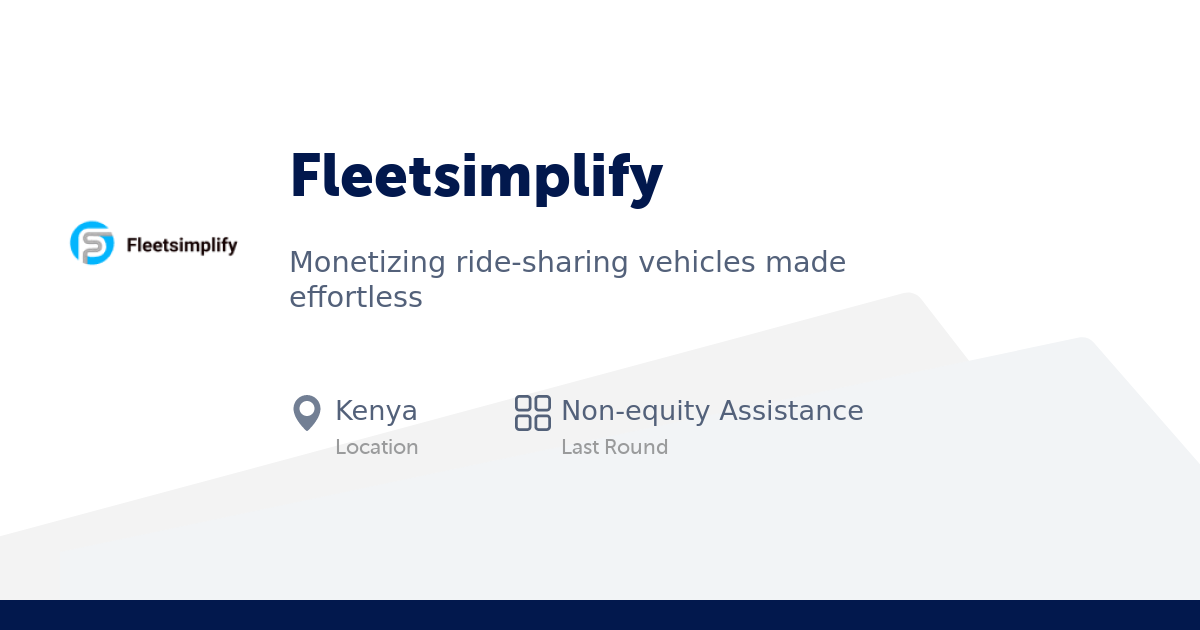 Fleetsimplify - Overview, Financials, Competitors - StartupList Africa