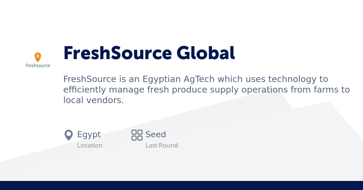 FreshSource Global - Overview, Financials, Competitors - StartupList Africa