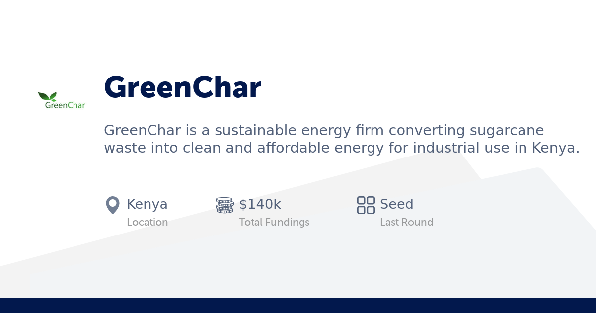 GreenChar - Overview, Financials, Competitors - StartupList Africa