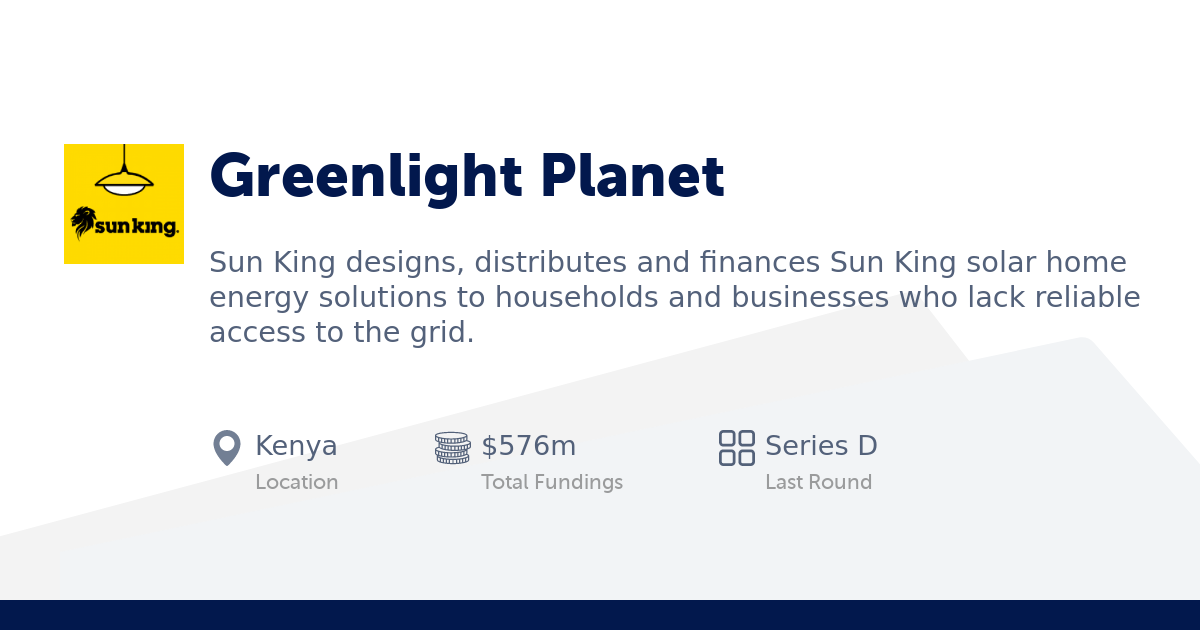 Greenlight Planet - Overview, Financials, Competitors - StartupList Africa