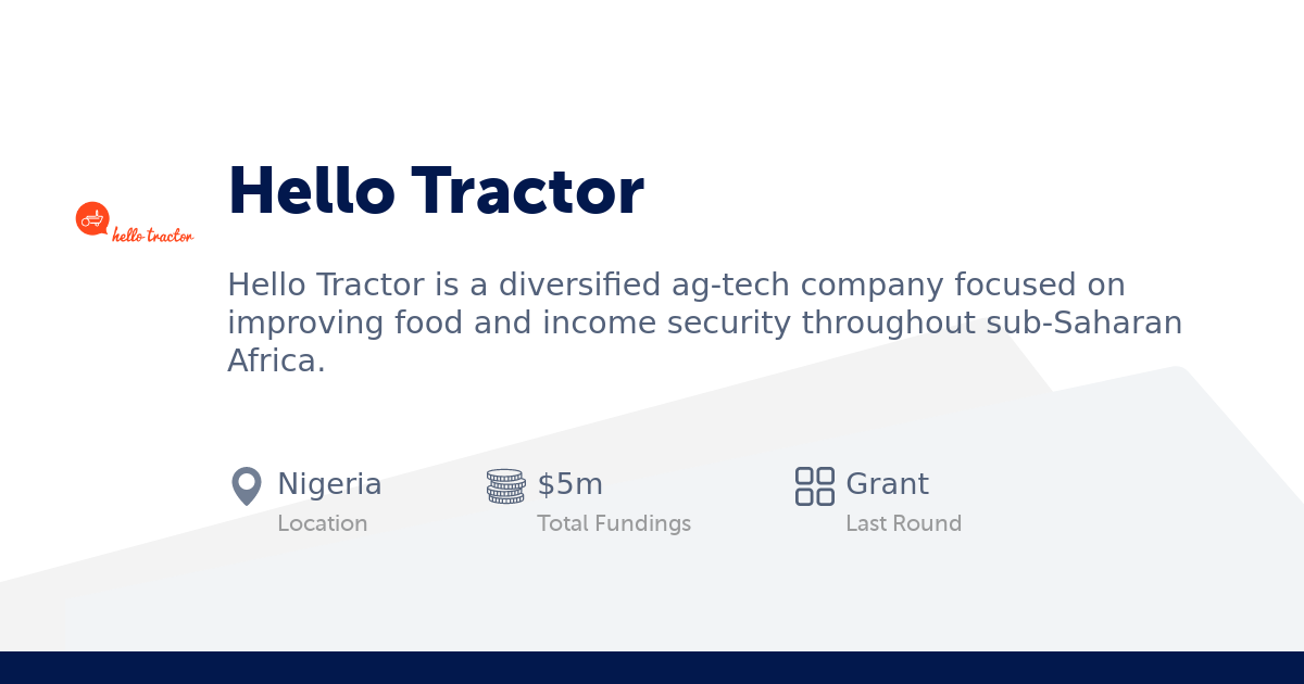 Hello Tractor - Overview, Financials, Competitors - StartupList Africa